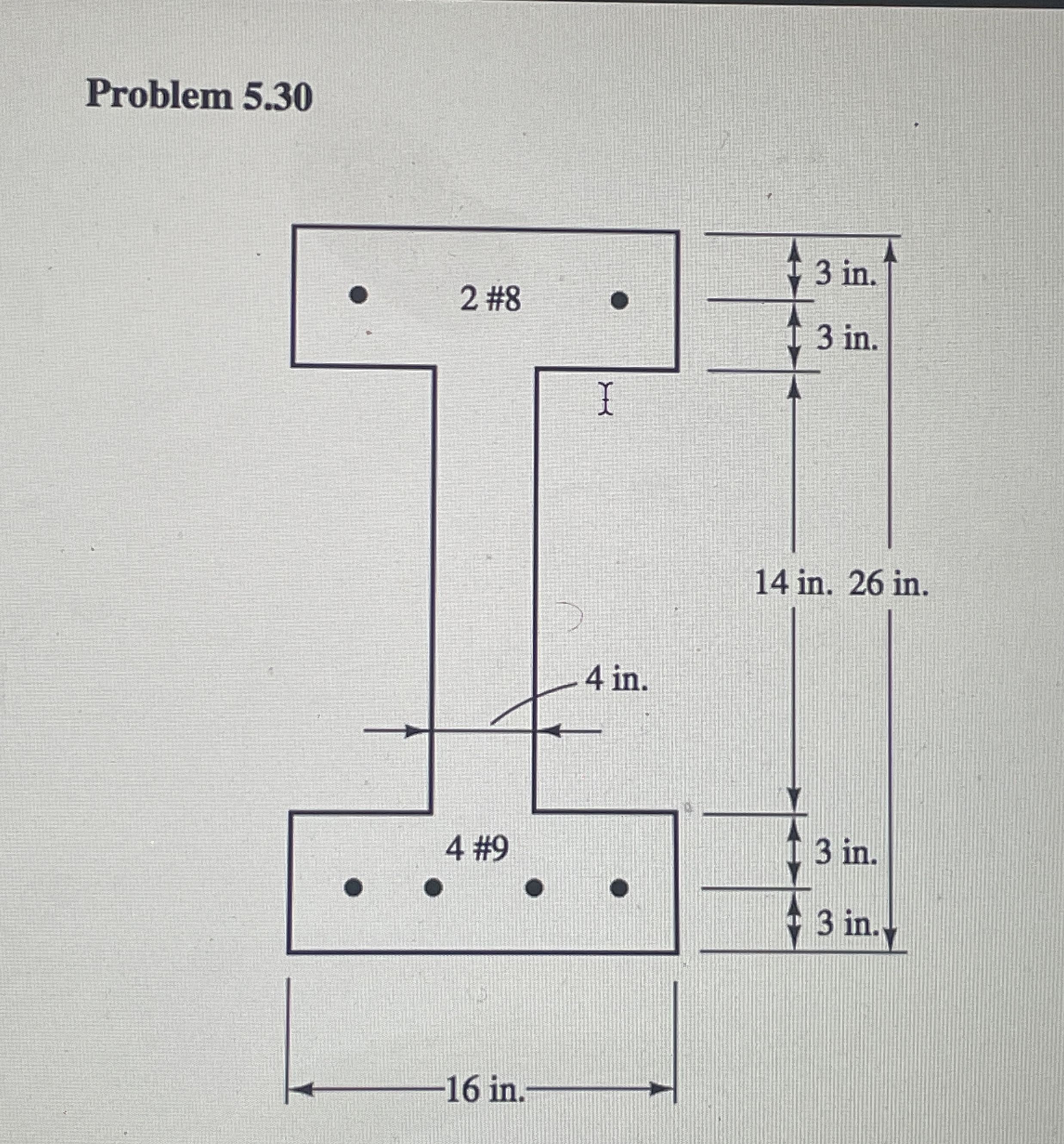 Solved Problem 5.3 ﻿Compute the Design Moment Strengths ΦMn | Chegg.com