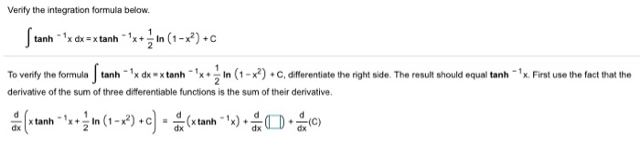 Solved Verify the integration formula below. S tann "x dx=x | Chegg.com