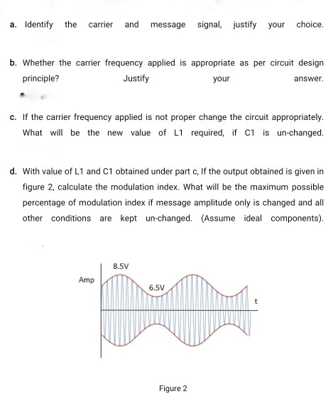 Solved Figure 1 shows an amplitude modulator using | Chegg.com