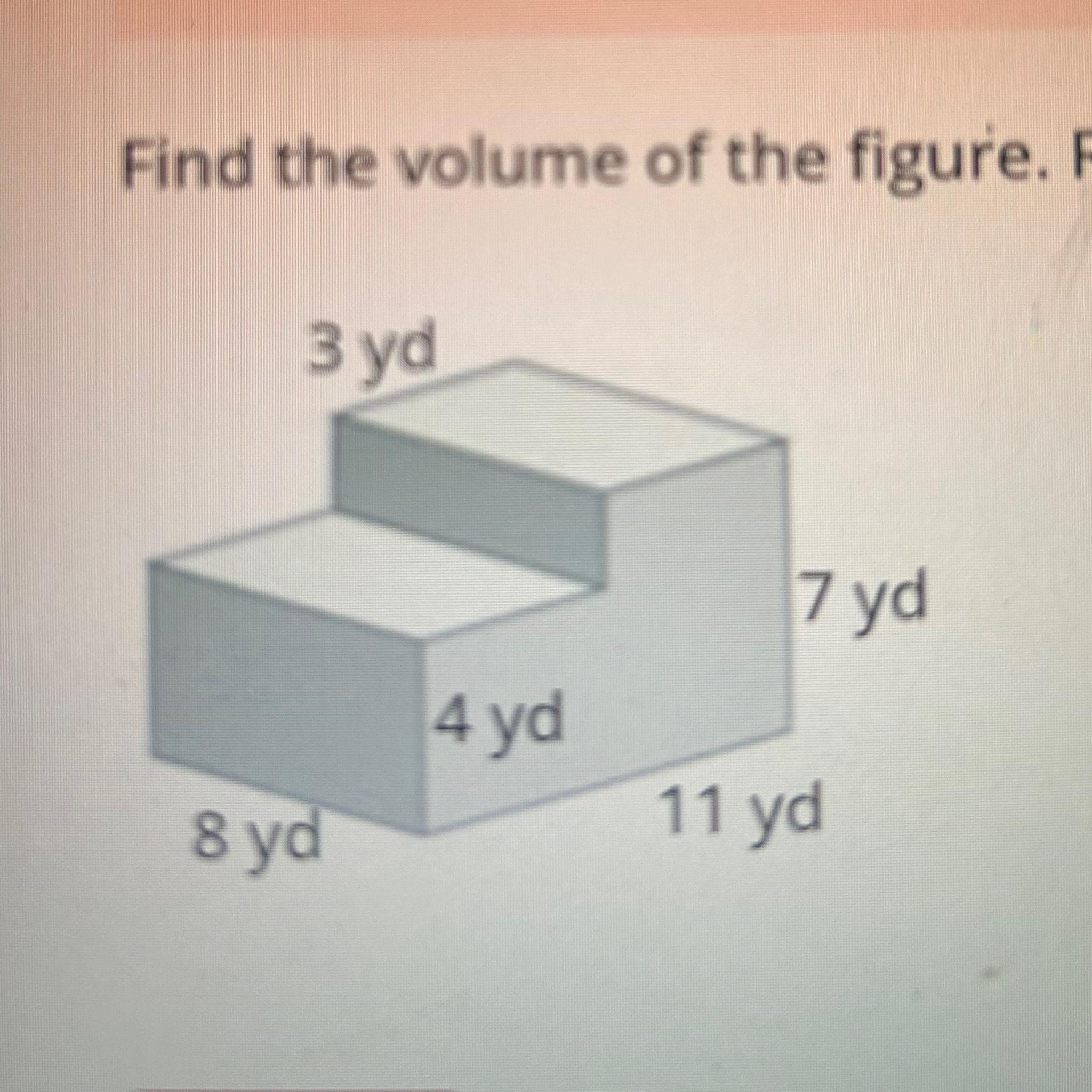 Solved Find the volume of the figure. | Chegg.com