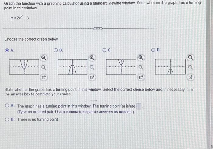 Solved Graph the function with a graphing calculator using a | Chegg.com