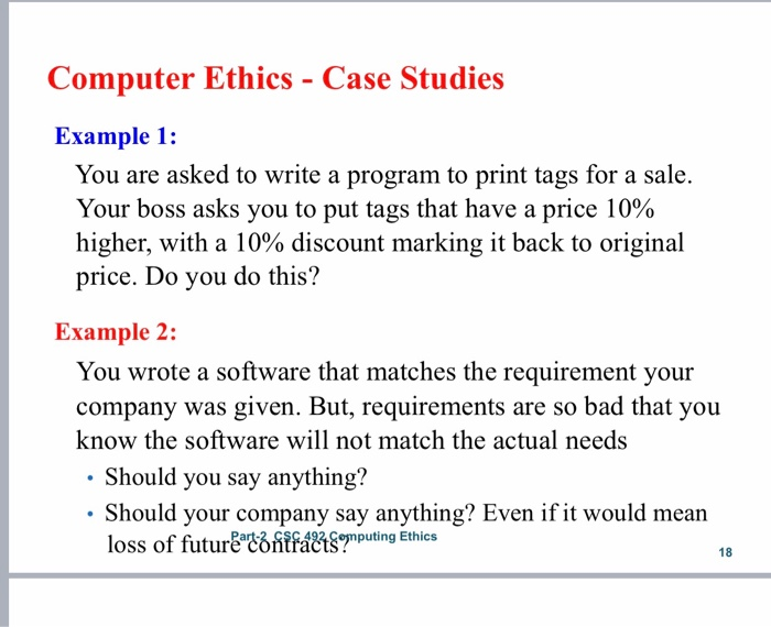 Solved Computer Ethics - Case Studies Software Licensing: | Chegg.com