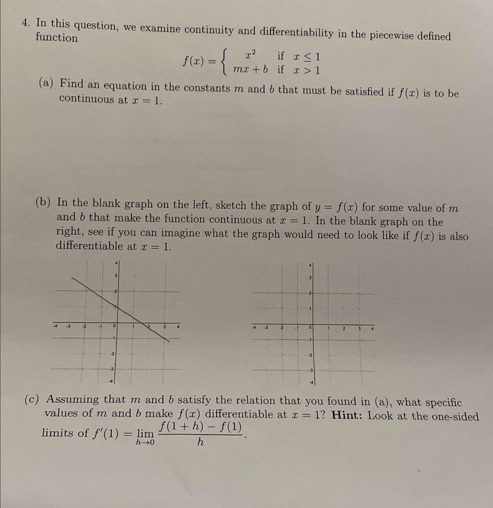 Solved In this question, we examine continuity and | Chegg.com