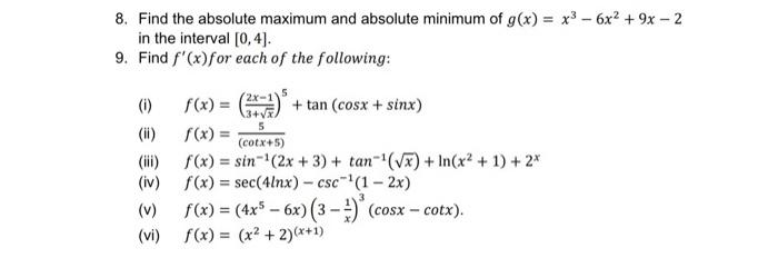 Solved I need these completely done work shown and | Chegg.com