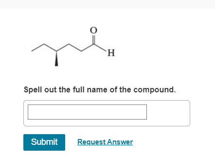 Solved Name the following compound | Chegg.com