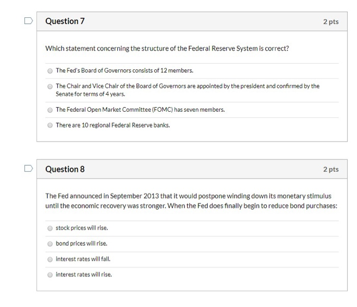 Solved Question 5 2 pts A lower reserve requirement: further | Chegg.com