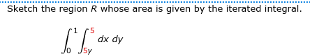 Solved Sketch the region R ﻿whose area is given by the | Chegg.com