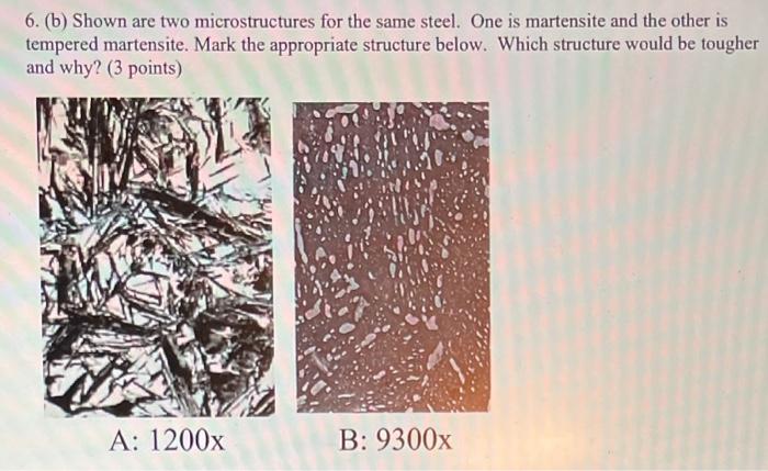 Solved 6. (b) Shown are two microstructures for the same | Chegg.com