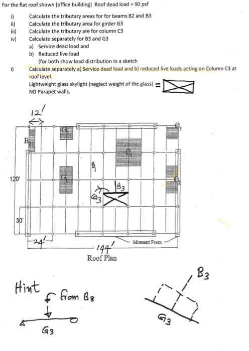 b) Reduced live load (for both show load distribution | Chegg.com