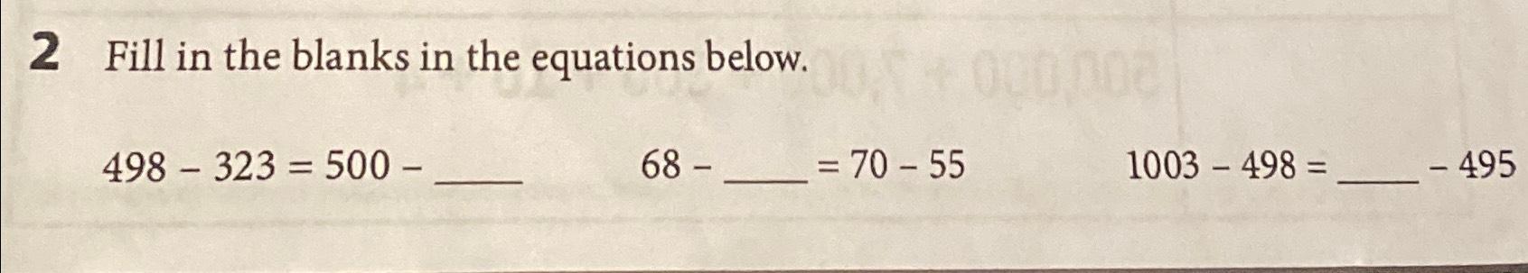 Solved 2 ﻿Fill in the blanks in the equations | Chegg.com