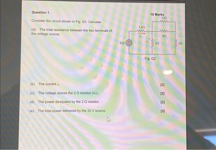 Solved Consider the circuit shown in Fig. Q1. Calculate: (a) | Chegg.com