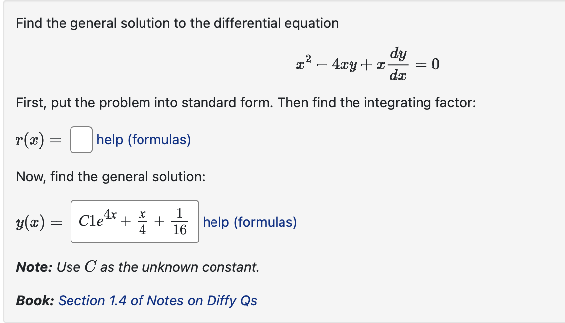 Solved Find the general solution to the differential | Chegg.com