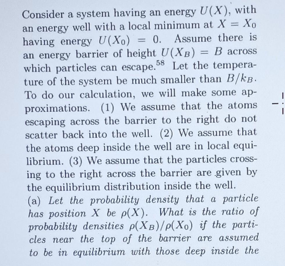 Solved How would I answer a Statistical Mechanics problem | Chegg.com