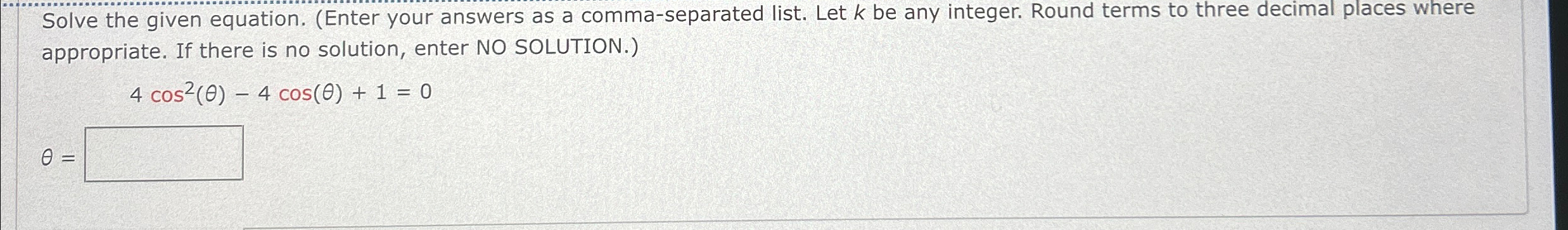 Solved Solve the given equation. (Enter your answers as a | Chegg.com
