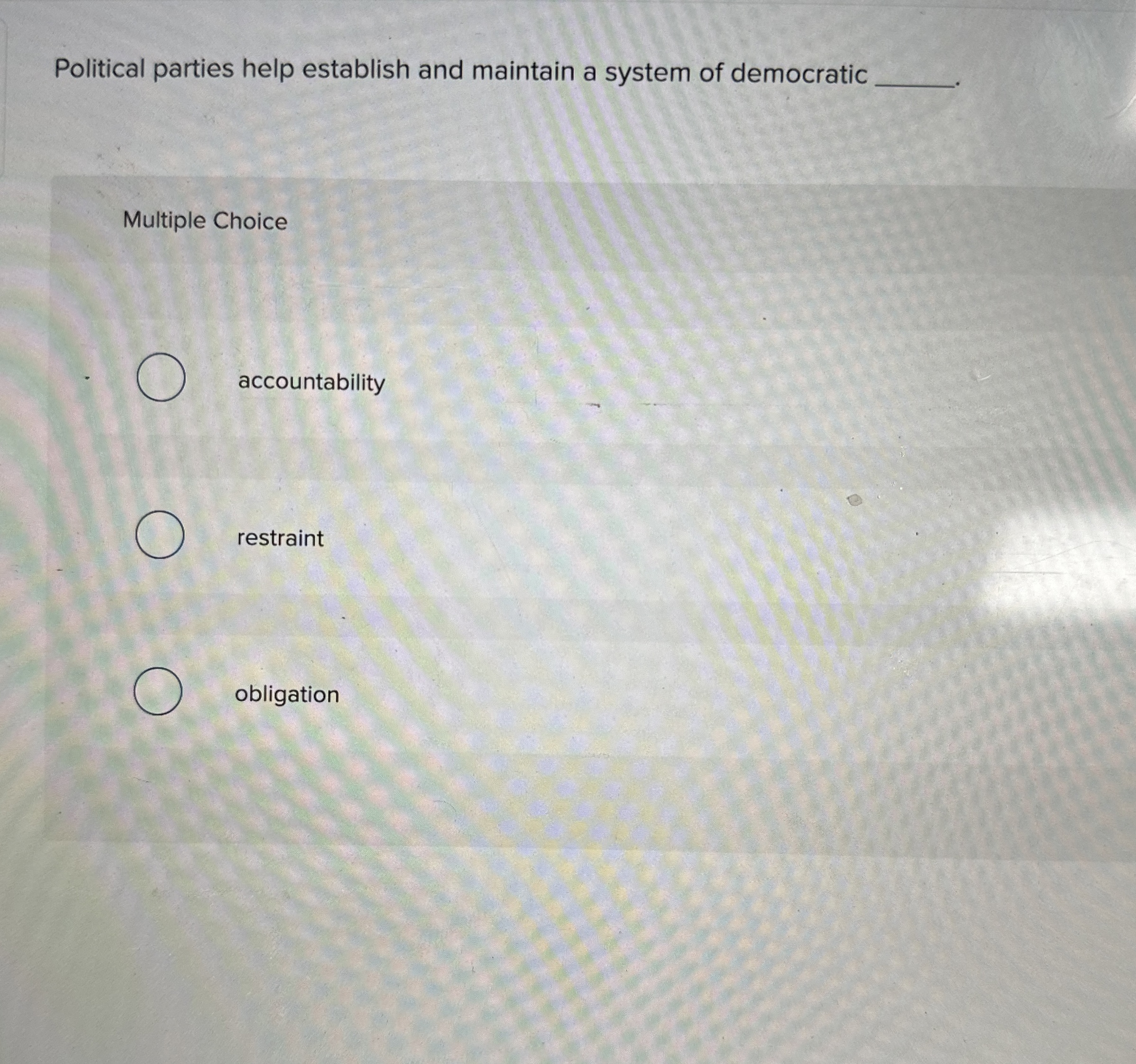 Solved Political parties help establish and maintain a | Chegg.com