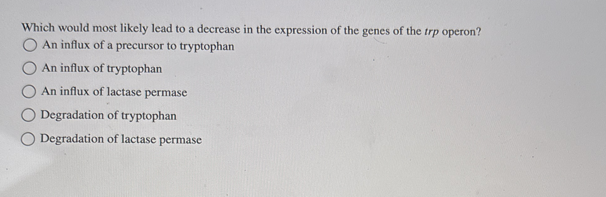 Solved Which would most likely lead to a decrease in the | Chegg.com
