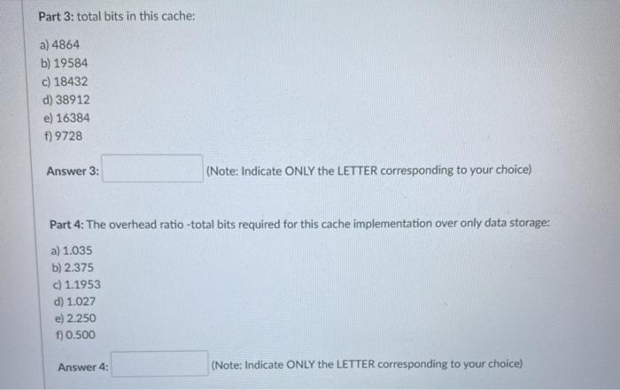 Solved [5 parts) Design a 8-way set Associative cache that | Chegg.com