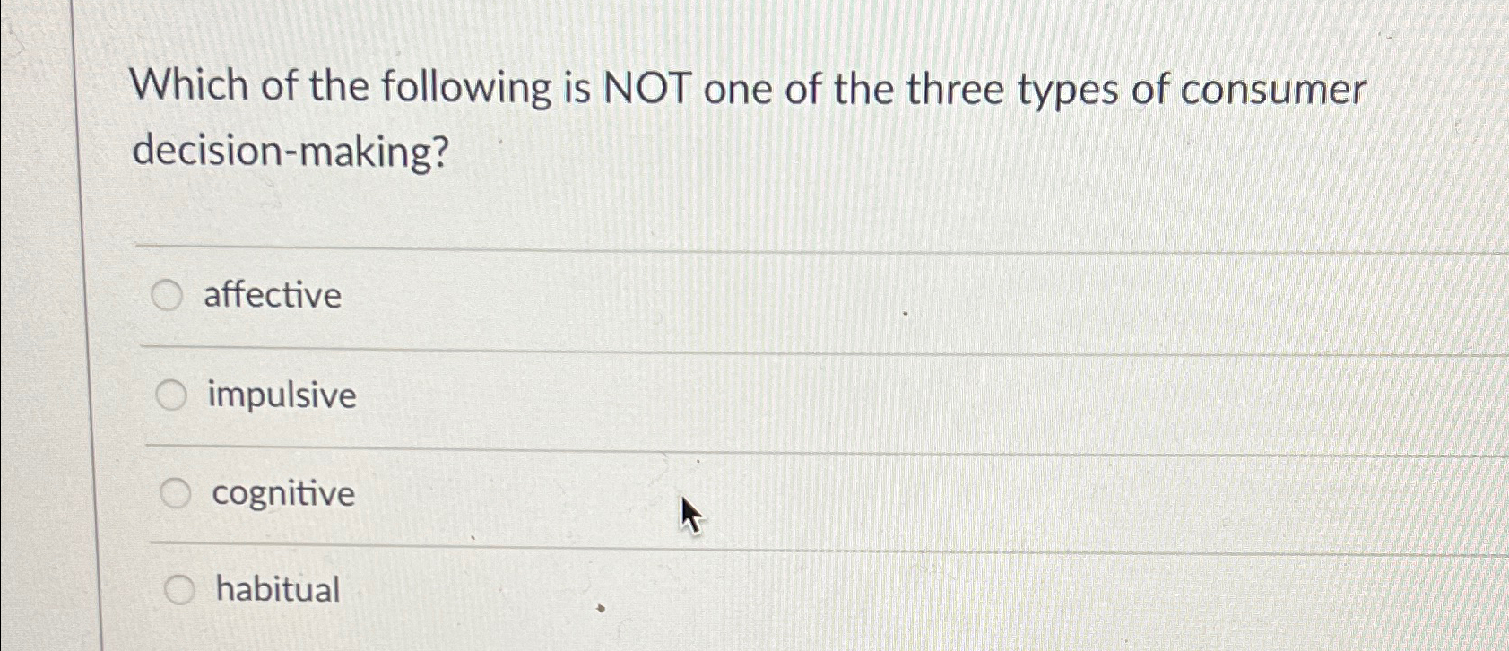 Solved Which of the following is NOT one of the three types | Chegg.com