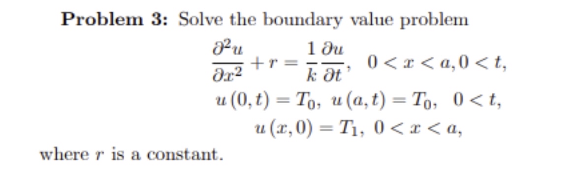 Solved Problem 3: Solve the boundary value | Chegg.com