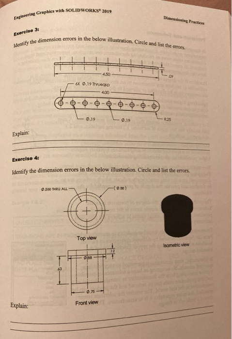 Solved Engineering Graphics with SOLIDWORKS 2019 Identify | Chegg.com