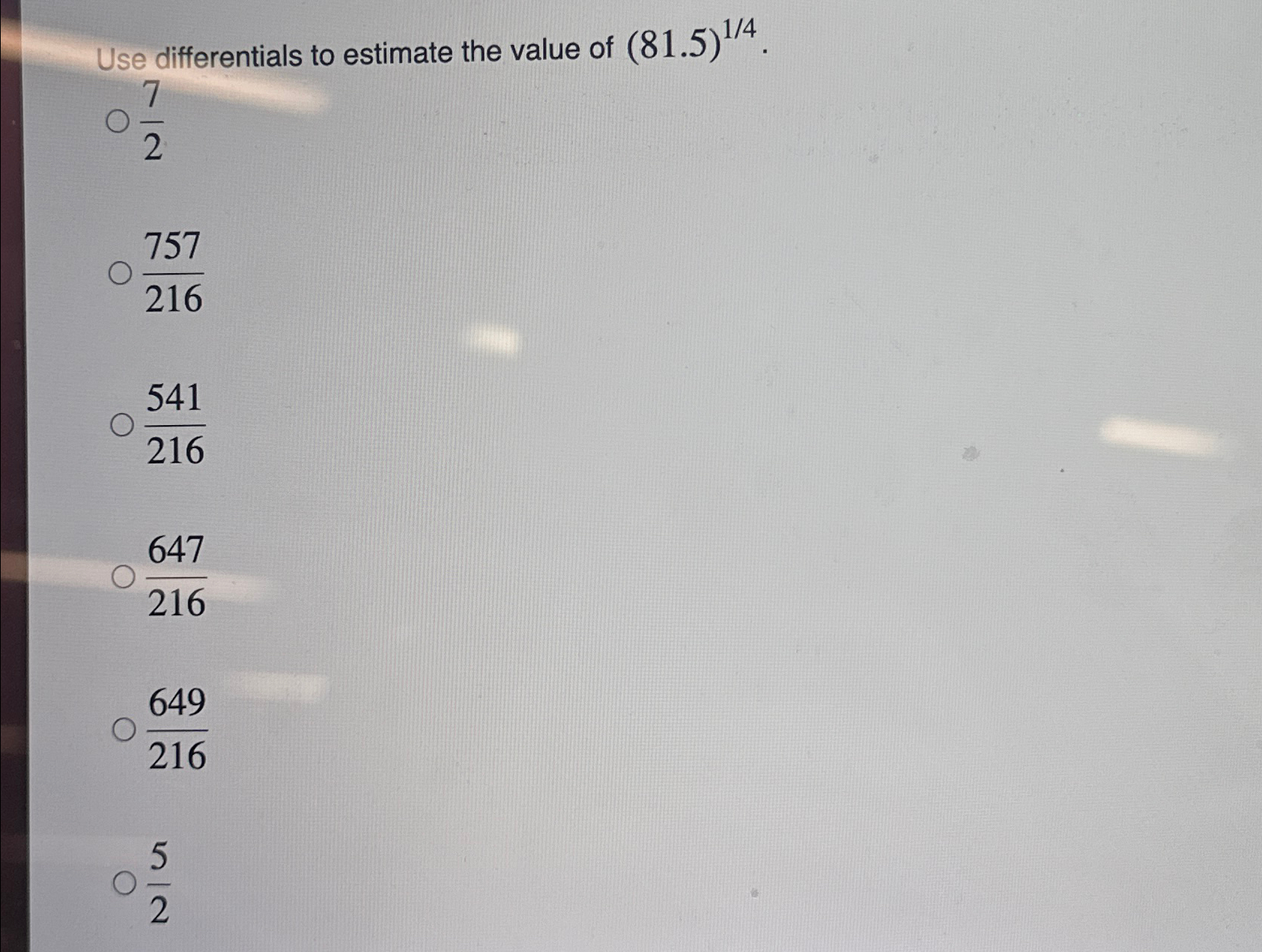 Solved Use differentials to estimate the value of | Chegg.com