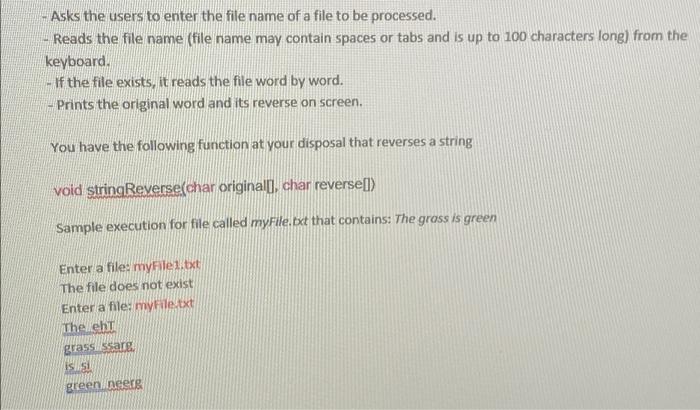 Solved im having difficulties. i can reverse the whole | Chegg.com