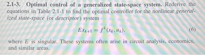 2 1 3 Optimal Control Of A Generalized State Space