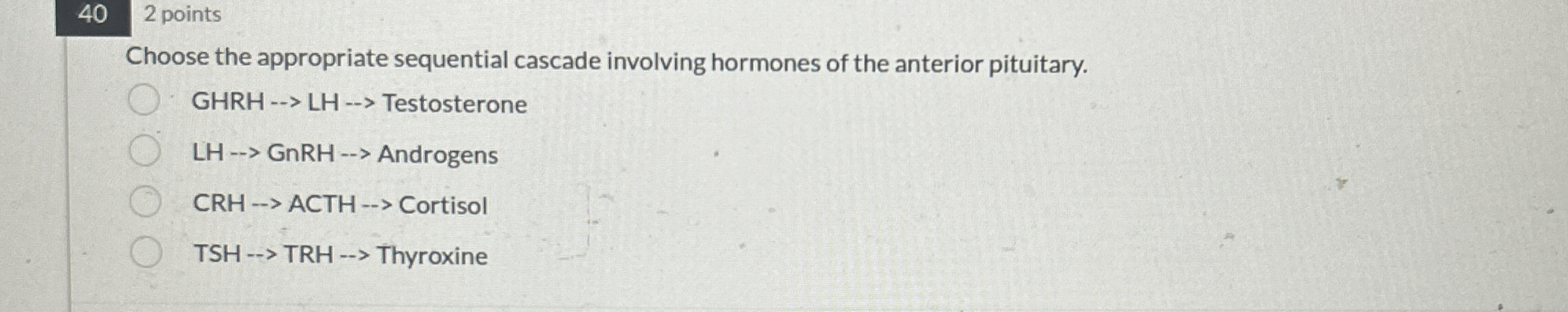 Solved 402 ﻿pointsChoose the appropriate sequential cascade | Chegg.com