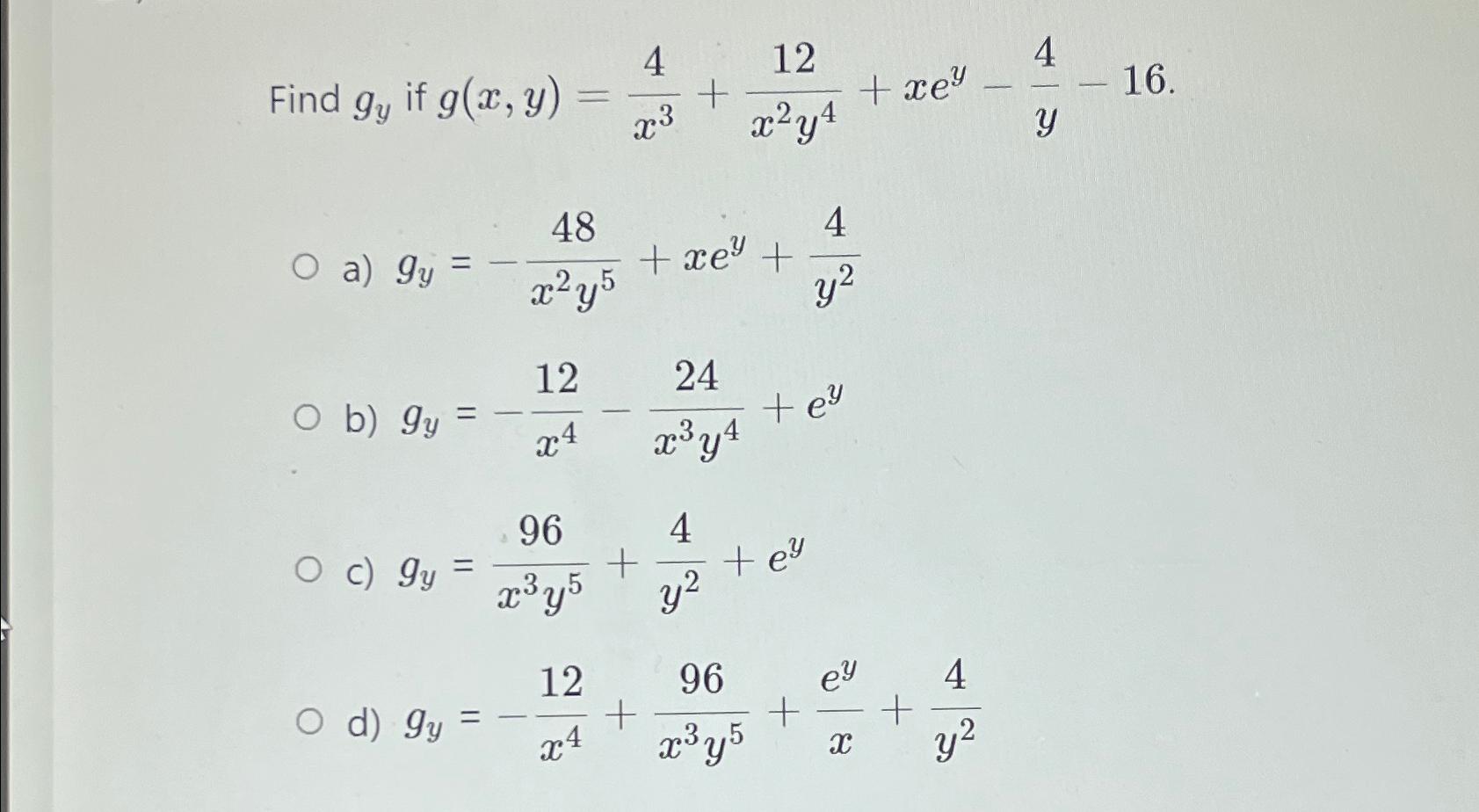 Solved Find gy ﻿if | Chegg.com