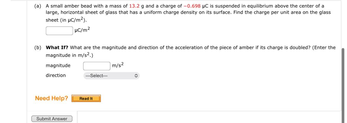 Solved (a) A small amber bead with a mass of 13.2g and a | Chegg.com