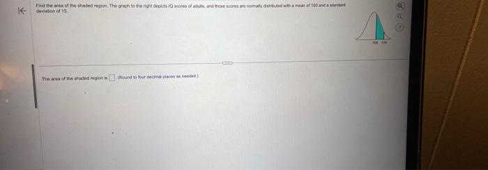 Solved devialinh of 15 . Thn area of tha shuted regon n | Chegg.com