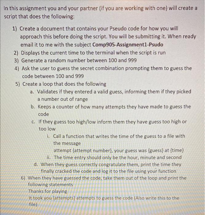 Solved this assignment you and your partner (if you are | Chegg.com