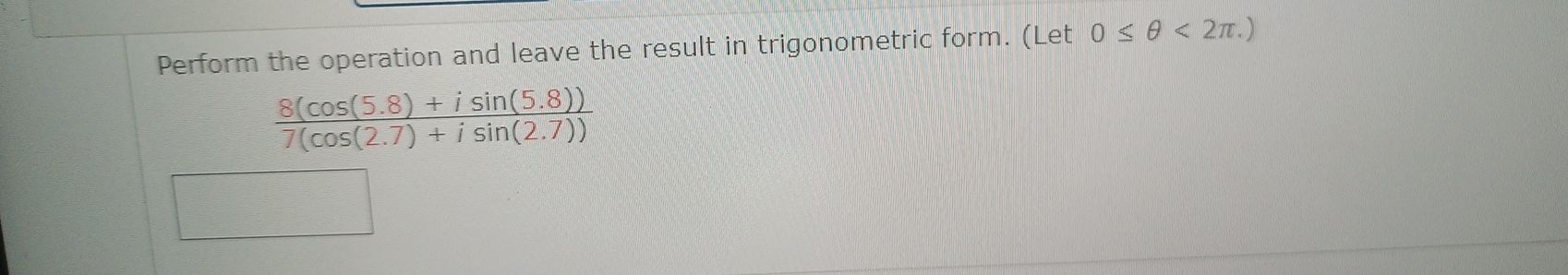 Solved Perform the operation and leave the result in | Chegg.com