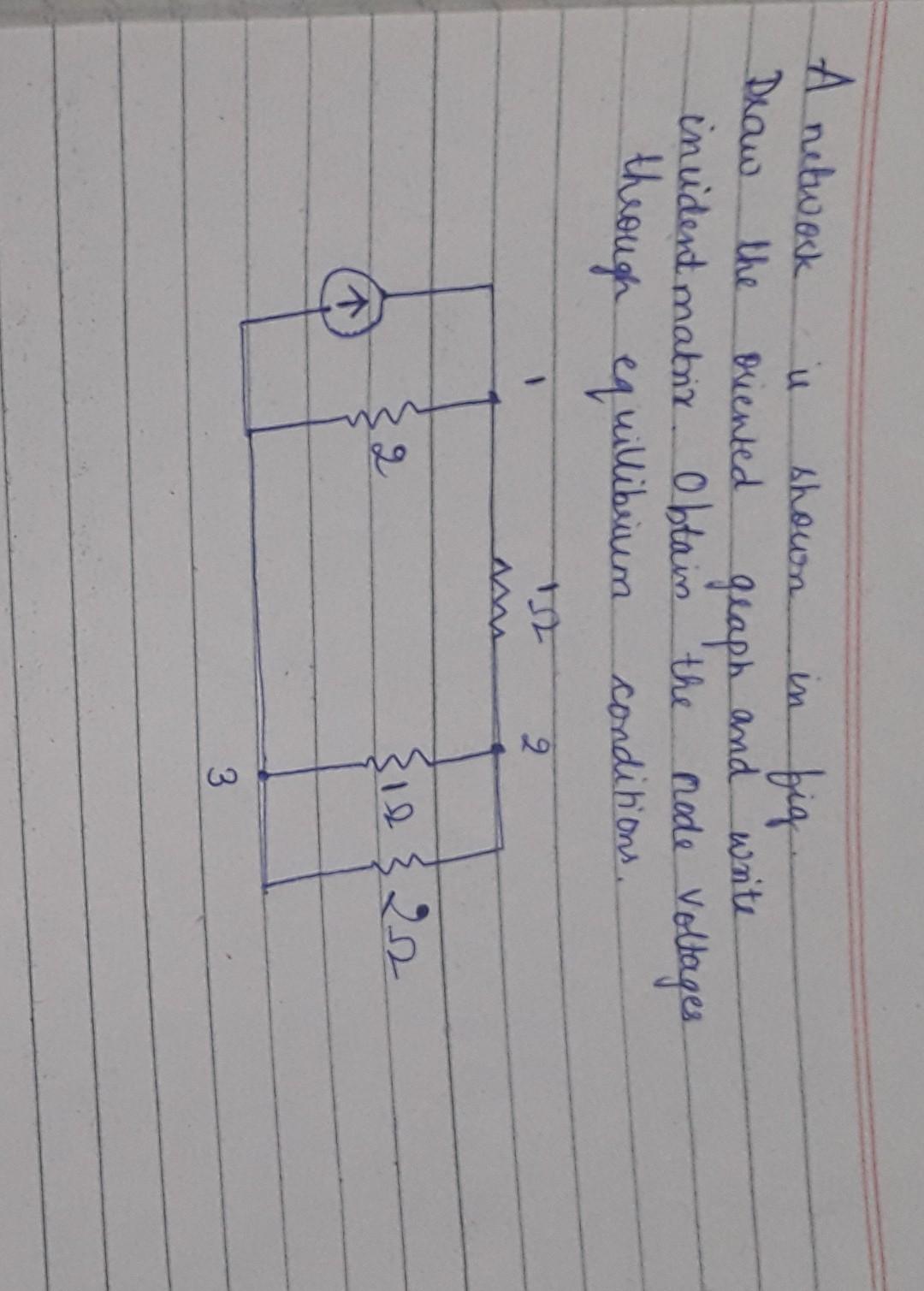 Solved A network u shown in fig Draw the oriented incident | Chegg.com