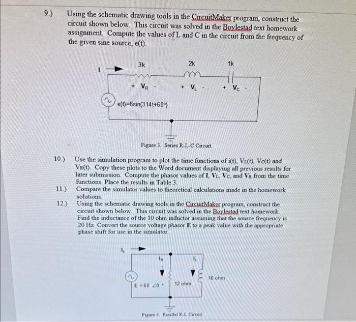 Solved Equipment None Software CircuitMaker 6 Student | Chegg.com