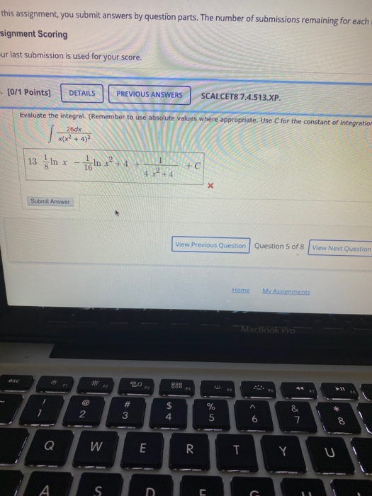 Solved this assignment, you submit answers by question | Chegg.com