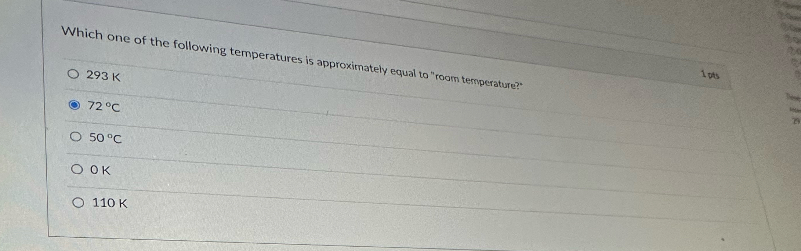 Solved Which one of the following temperatures is | Chegg.com