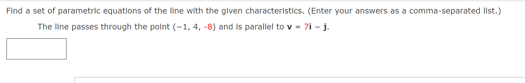 Solved Find a set of parametric equations of the line with | Chegg.com