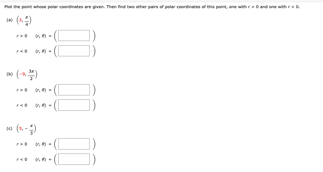 Solved Plot The Point Whose Polar Coordinates Are Given
