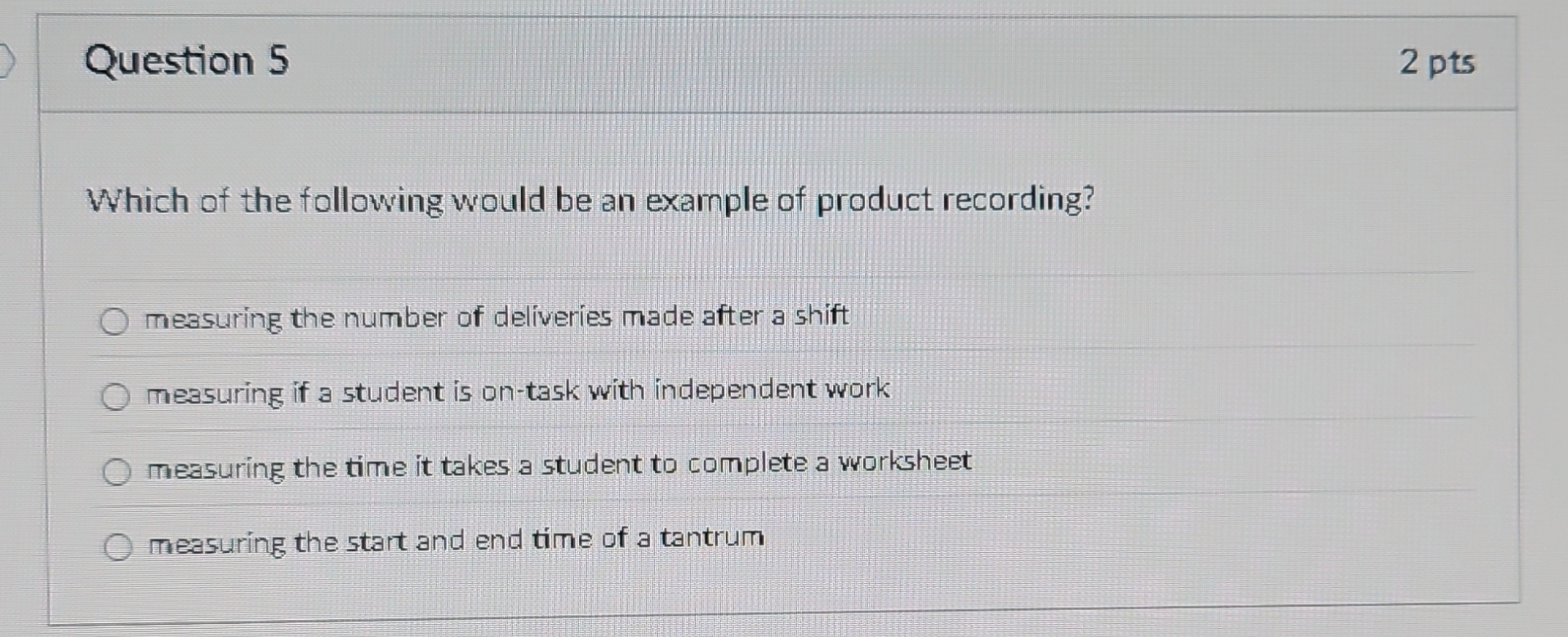 Question 52 ﻿ptsWhich of the following would be an | Chegg.com