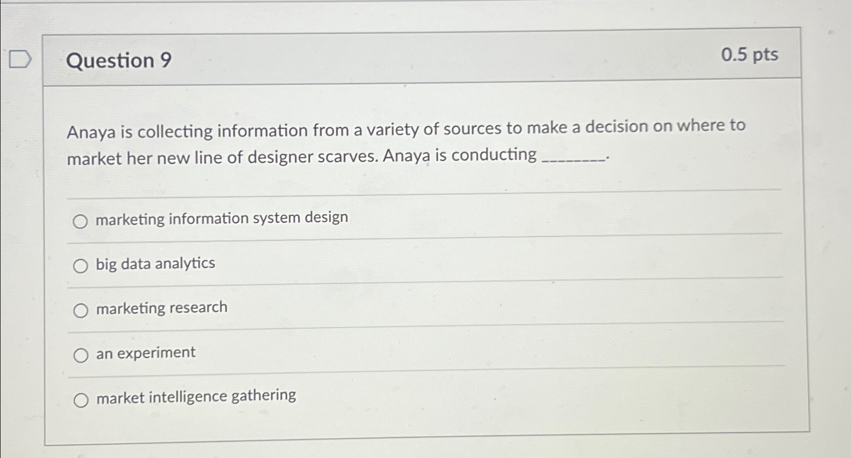 Solved Question 90.5ptsAnaya is collecting information from | Chegg.com