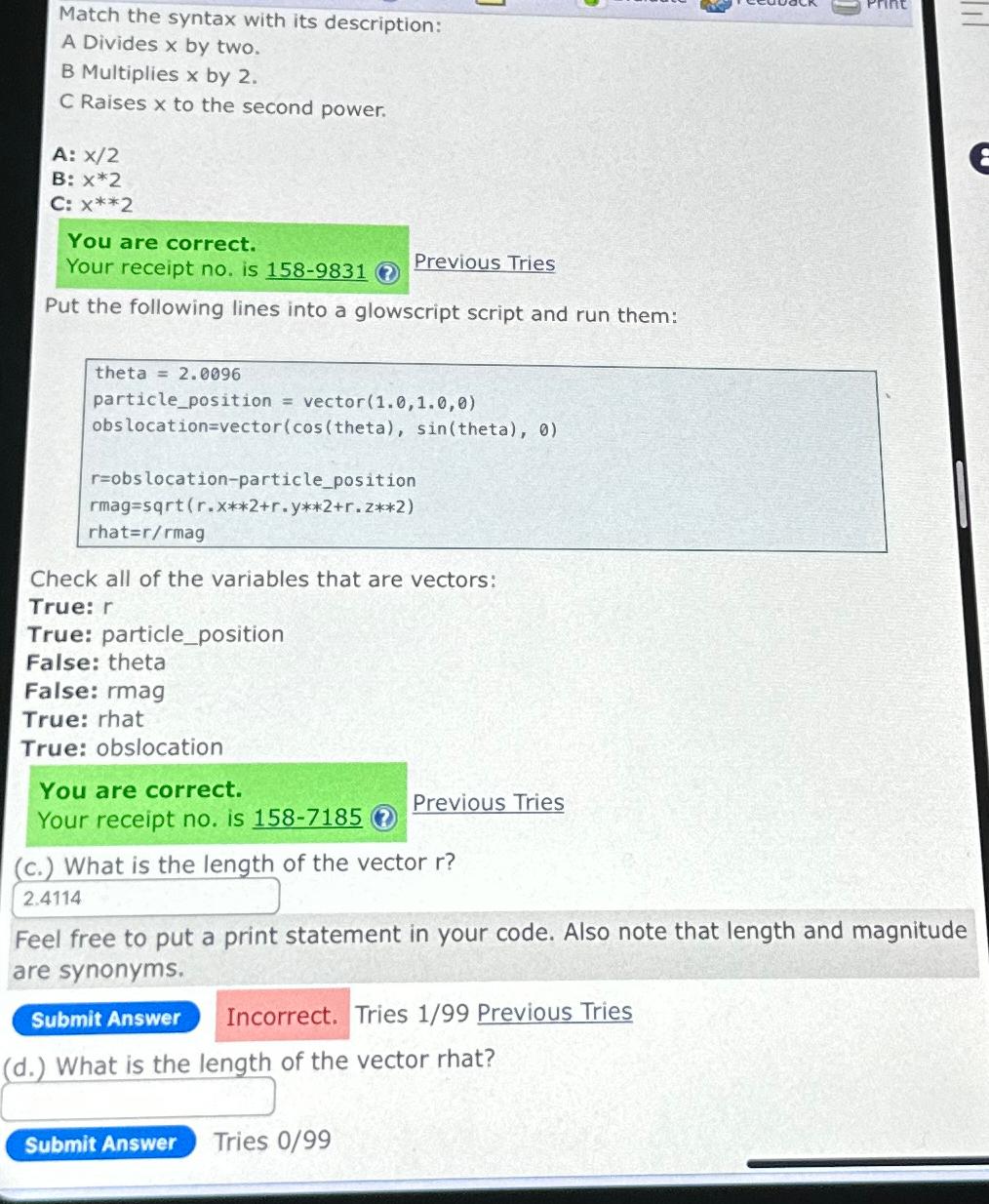 Solved Match the syntax with its description:A Divides x ﻿by | Chegg.com