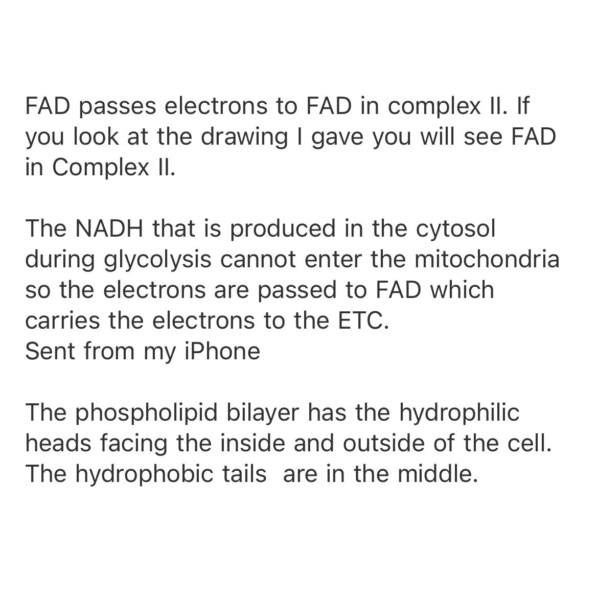 Solved FAD passes electrons to FAD in complex II. ﻿If you | Chegg.com