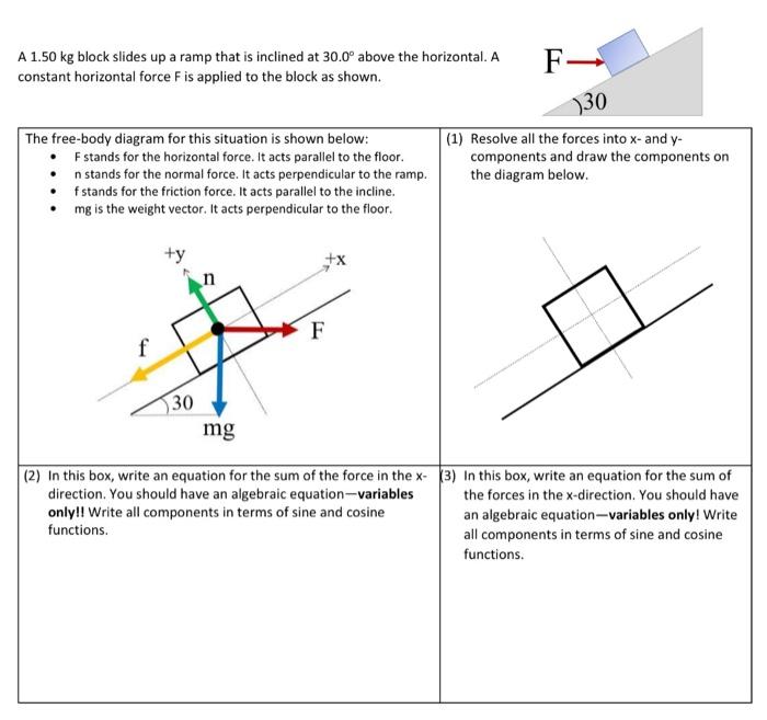 Solved A 1.50 kg block slides up a ramp that is inclined at | Chegg.com
