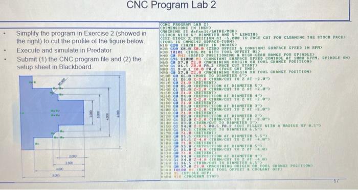 Solved CNC Program Lab 2 Simplify the program in Exercise 2 | Chegg.com