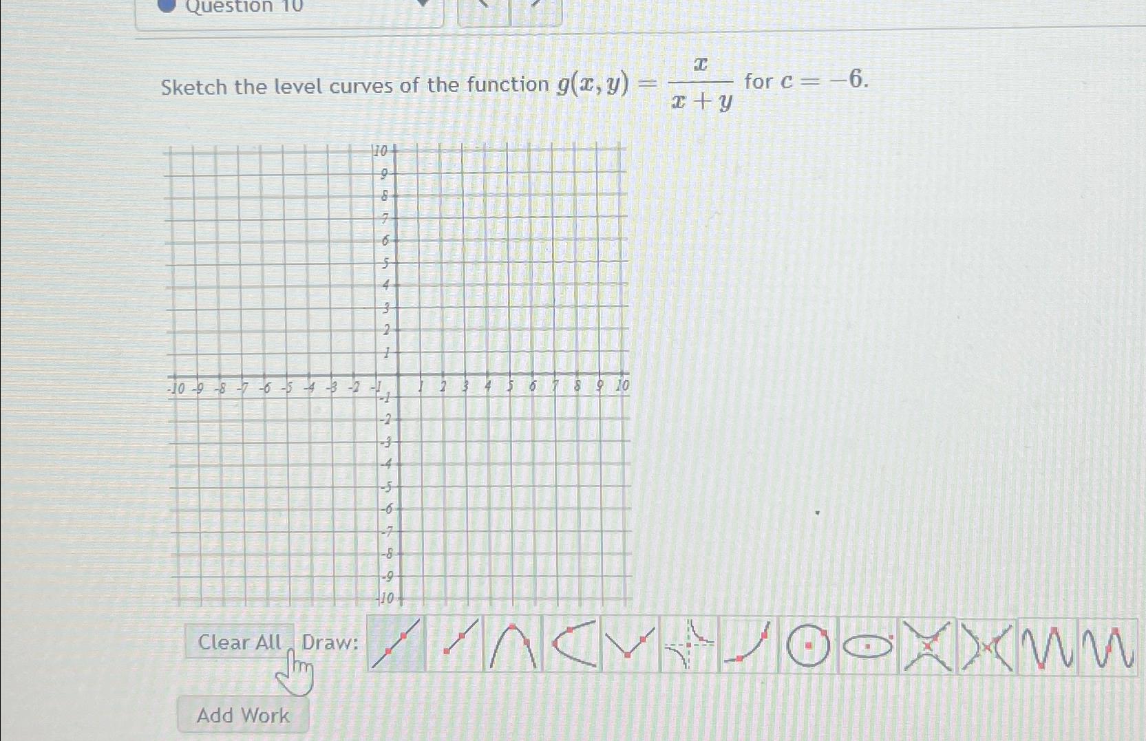 Solved Sketch the level curves of the function g(x,y)=xx+y | Chegg.com