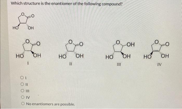 Solved Which structure is a diastereomer of the following | Chegg.com
