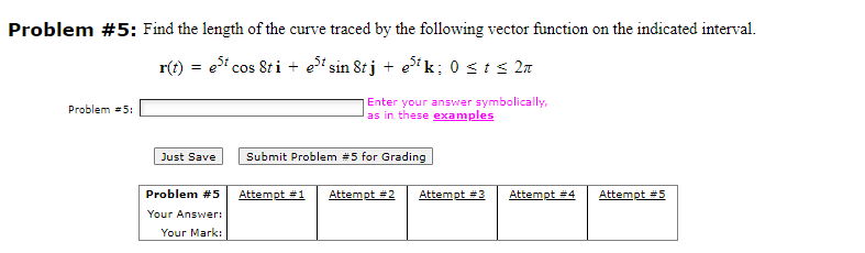 Solved Problem # 5: Find the length of the curve traced by | Chegg.com