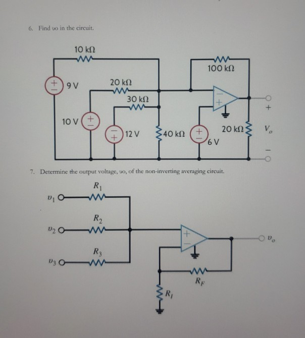 Solved 6. Find to in the circuit. 10 ΚΩ - 100 ΚΩ 19V 20 ΚΩ | Chegg.com