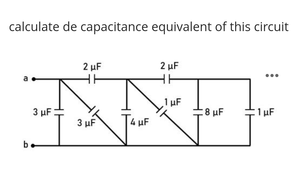 Solved calculate de capacitance equivalent of this circuit | Chegg.com